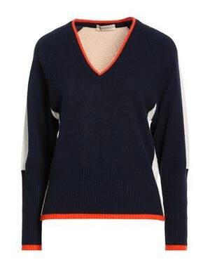 PUROTATTO Midnight Cashmere V-neck Sweater - Midnight Blue