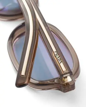 Prada Sunglasses With Iconic Metal Plaque - Lenses
