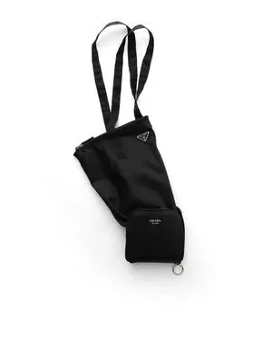 Prada Saffiano Leather Pendant With Re-nylon Tote Bag
