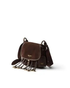 Prada Corsaire Suede Mini Shoulder Bag