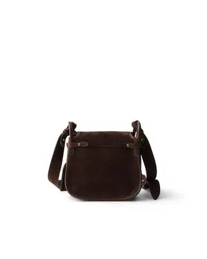 Prada Suede Mini Shoulder Bag - Brown