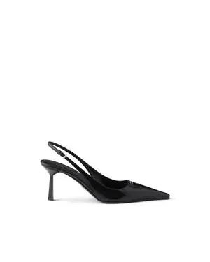 Prada Brushed Leather Slingback Pumps