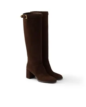Prada Suede Boots - Brown