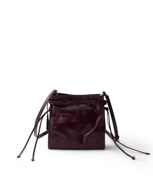 Prada Bonnie Leather Mini Shoulder Bag - Red