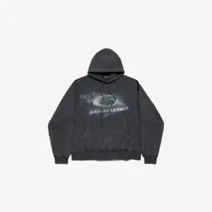 Balenciaga Washed Crayon Loop Oversized Hoodie