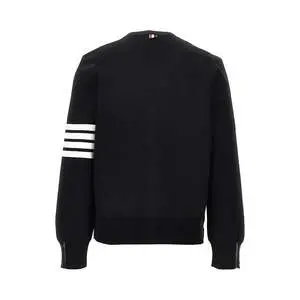 Thom Browne Cotton Cardigan With Four Bar Detail