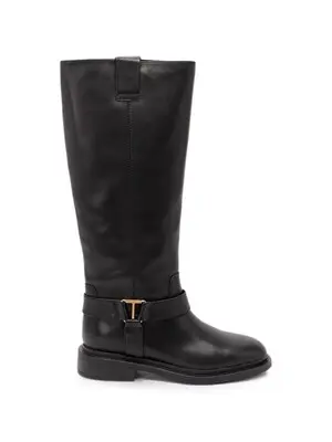 TWINSET Boots Gold Buckle "262tcp024 - Black