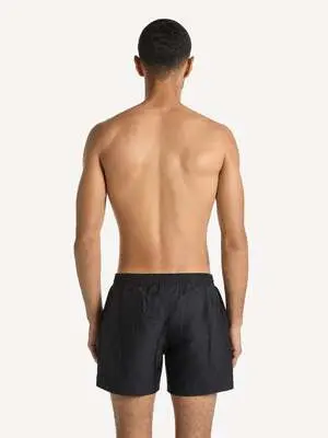 Balmain Monogram Swim Shorts - Black