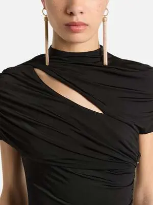 Balmain Draped Jersey Bodycon Dress