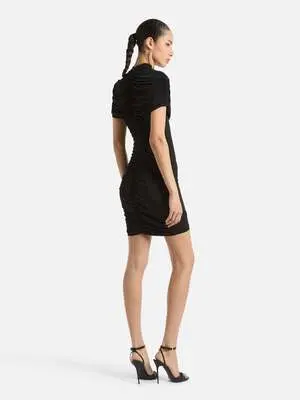 Balmain Draped Jersey Bodycon Dress