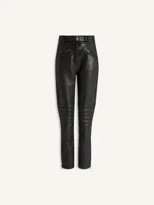 Balmain Lambskin Biker Trousers