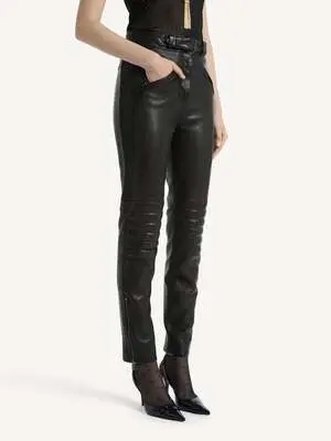 Balmain Lambskin Biker Trousers