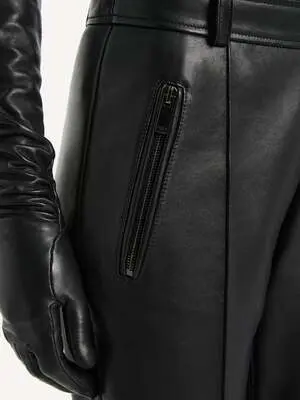 Balmain Stirrup Lambskin Trousers