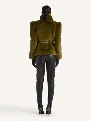 Balmain Stirrup Lambskin Trousers