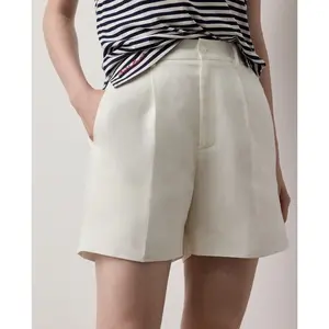 Ralph Lauren Tracy Pleated Linen Shorts