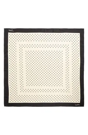 Valentino Garavani Polka Dot Silk Scarf - Beige