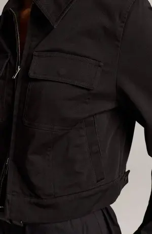 Vince Shrunken Stretch Cotton Jacket