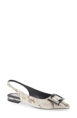 ROGER VIVIER Gommettine Pointed Toe Slingback Flat - Cire