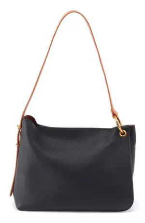 Hobo Rayna Leather Shoulder Bag - Black