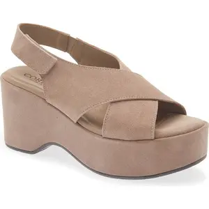 Cordani Jessie Slingback Platform Sandal Ebano Suede