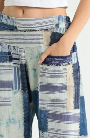 Free People We The Free Symphony Patched Wide Leg Jeans
