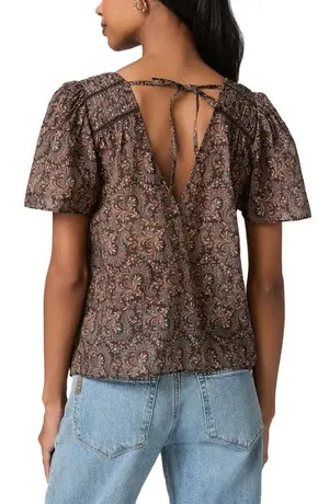 Paige Elodie Paisley Button Up Cotton Top