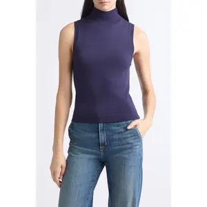 Staud Montclair Turtleneck Sweater Vest - Midnight