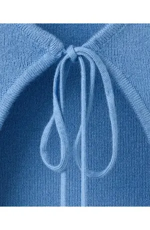 Mango Open Back Knit Top With Tie Detail