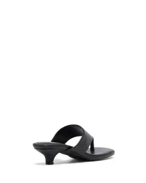 THERAPY AUSTRALIA Hailey Open Square Toe Sandal - Black Smooth Pu