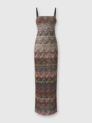 Missoni Bustier Long Dress With Zigzag Pattern