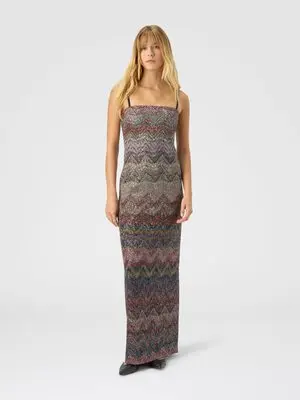 Missoni Bustier Long Dress With Zigzag Pattern