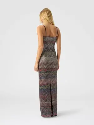Missoni Bustier Long Dress With Zigzag Pattern