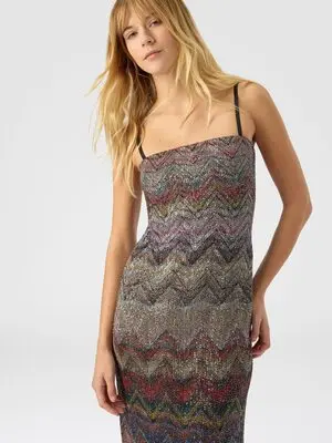 Missoni Bustier Long Dress With Zigzag Pattern