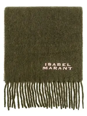 Isabel Marant Étoile Firny Wool Scarf Green