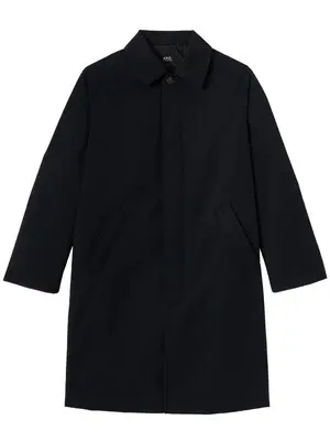 A.p.c. Water-repellent Wool Coat - Blue