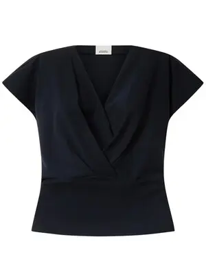 Isabel Marant Étoile Draped T-shirt Nadine In Cotton Jersey - Black