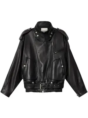 Isabel Marant Étoile Leather Jacket Farza - Black