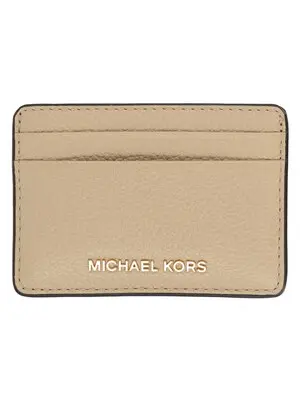 Michael Kors Portacarte Con Logo - Beige