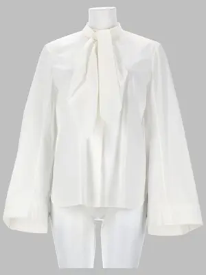Tory Burch Cotton Tunic With Bow Detail - White