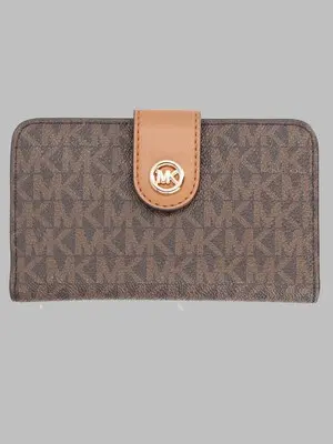 Michael Kors Portafoglio Medium Con Stampa Logo E Ciondolo Mk Pop