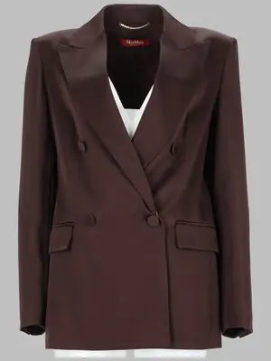 Max Mara Blazer Doppiopetto In Evenrs Satin
