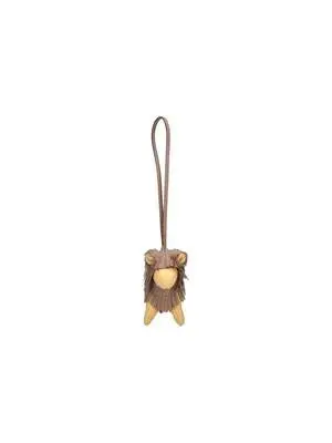 TOD`S Tod's Calf Leather Lion Keychain - Brown