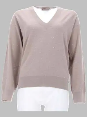 Herno Wool-blend V-neck Sweater For - Beige