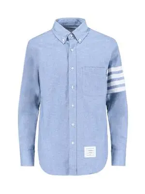 Thom Browne Thom Browne 100% Cotton Button-Front Shirt Grey