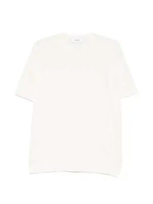 LARDINI Cotton Crew Neck T-shirt With Ribbed Cuffs And Hem