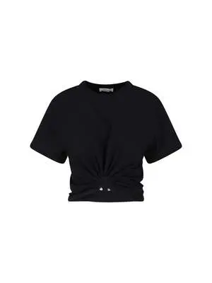 Rabanne 100% Cotton Logo T-shirt - Black