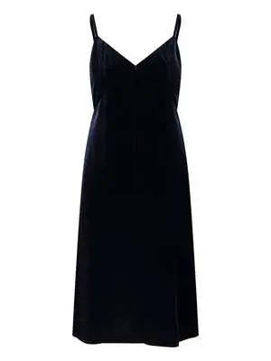 Aspesi Viscose & Silk Jersey Dress - Blue