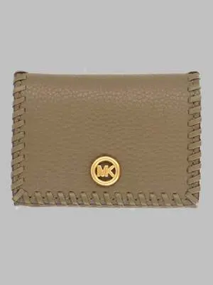 Michael Kors 8.5cm X 10.5cm X 3cm Logo Cow Leather Mini Wallet - Brown