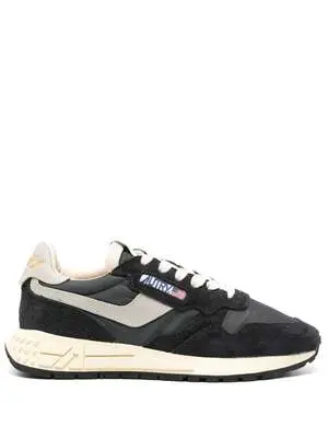 AUTRY Autry Nylon & Suede Insert Lace-Up Sneakers With Aged Detail Nero