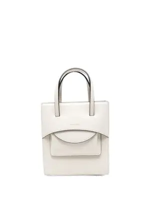 HIDESINS Pocket Leather Handbag - White
